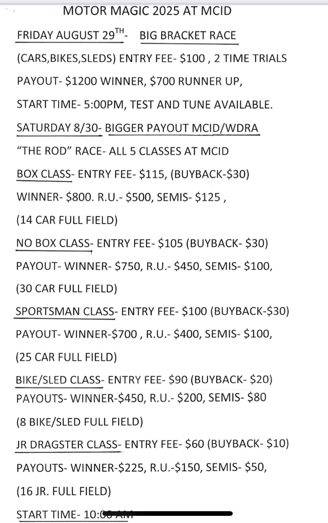 Magic City International Dragway - Minot North Dakota